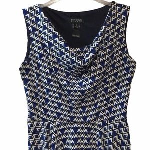 Enfocus Studio | Dresses | Enfocus Studio Dress Sz 6 Pattern Black Blue ...